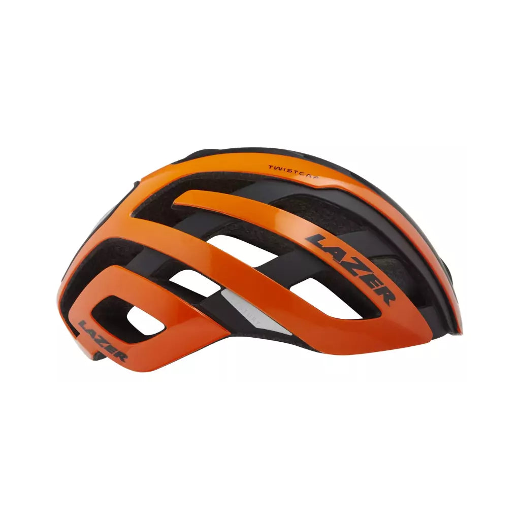 casco lazer century ce/ flash orange black m + led – Bicis.Ec